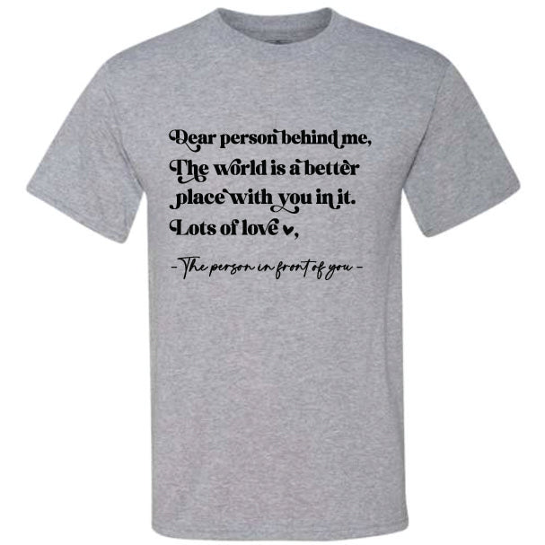 Dear Person Behind Me (CCS DTF Transfer Only) – CraftCutterSupply.com